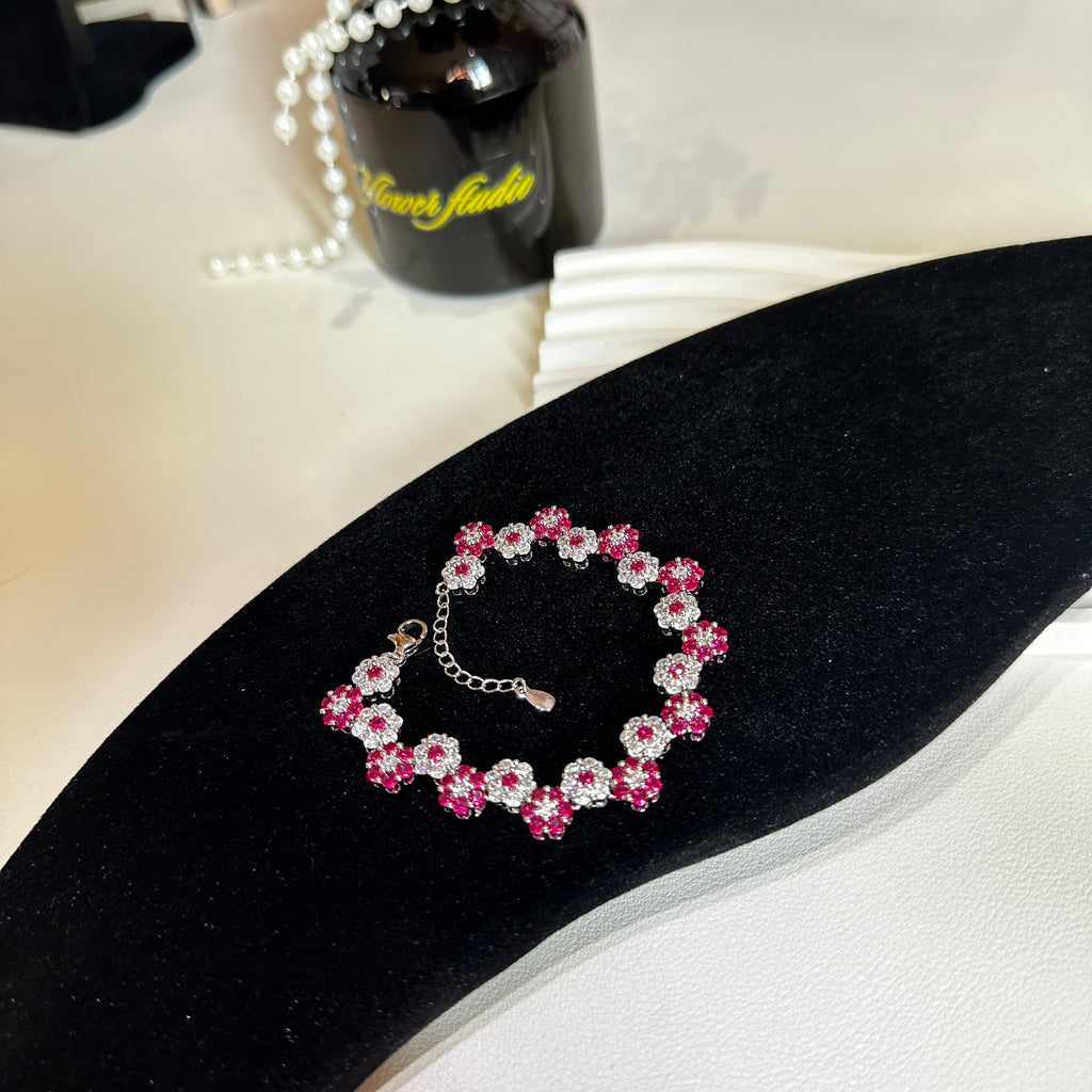 Ruby Red Corundum Jewelry Set - Earrings, Bracelet & Necklace Suite ...