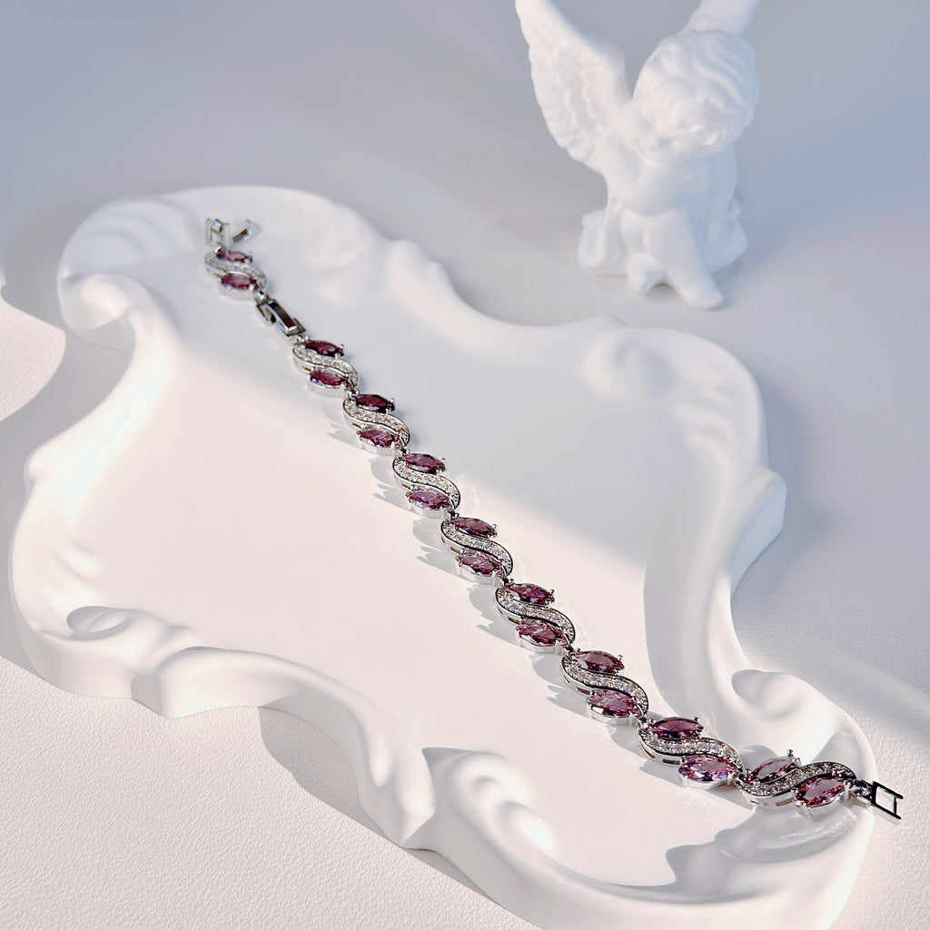 Crystal Zirconia Bracelet - Sparkling Tennis Bracelet with Cubic ...