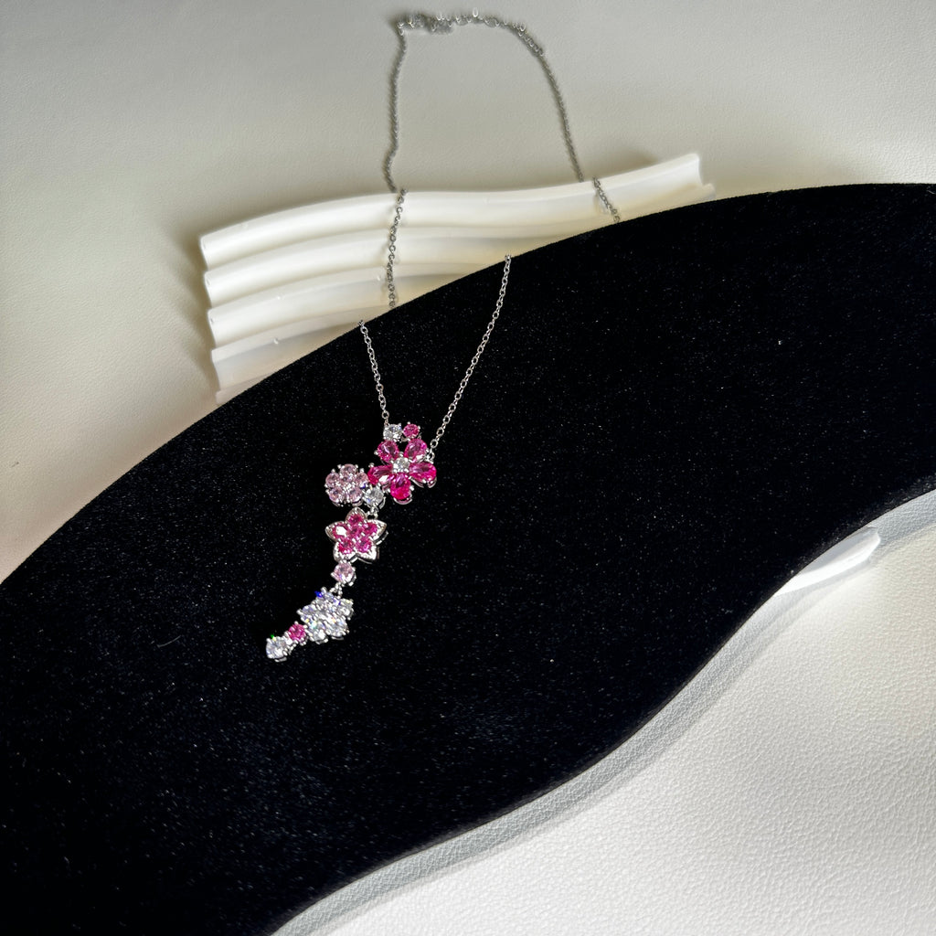 Ruby Red Corundum Jewelry Set - Earrings, Bracelet & Necklace Suite ...