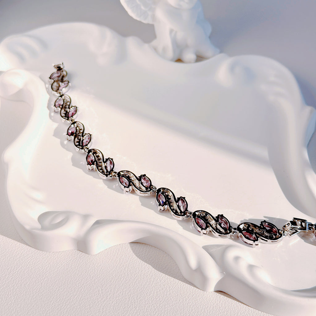 Crystal Zirconia Bracelet - Sparkling Tennis Bracelet with Cubic ...