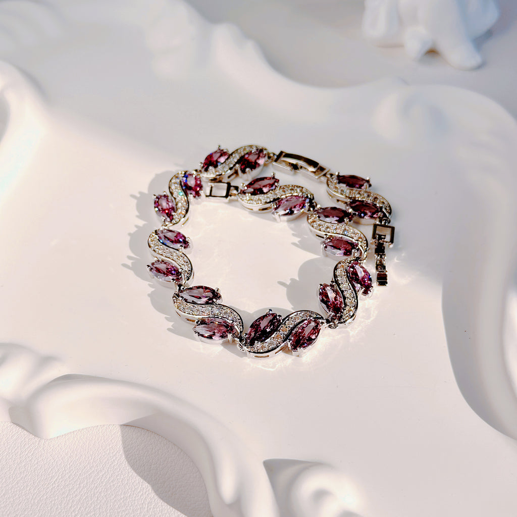 Crystal Zirconia Bracelet - Sparkling Tennis Bracelet with Cubic ...