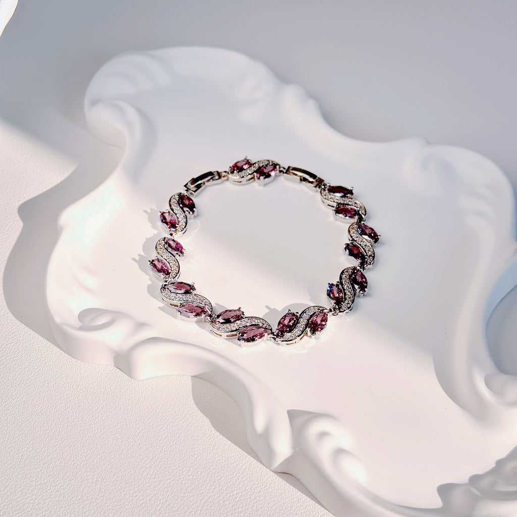 Crystal Zirconia Bracelet - Sparkling Tennis Bracelet with Cubic ...