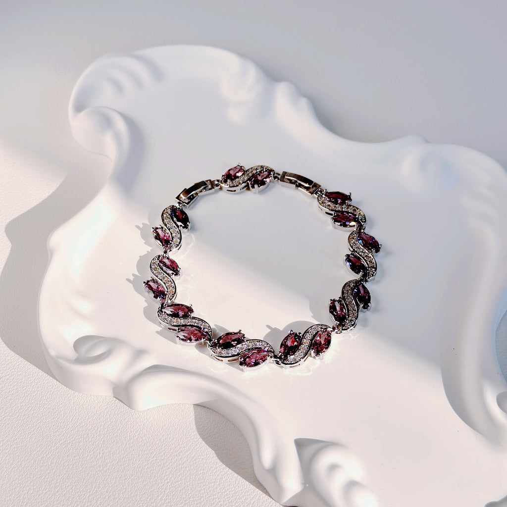 Crystal Zirconia Bracelet - Sparkling Tennis Bracelet with Cubic ...