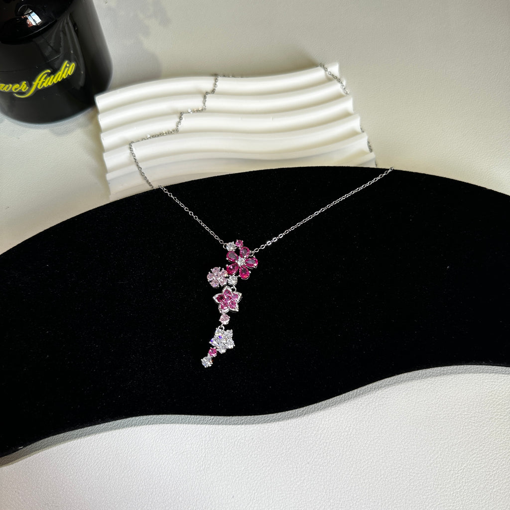 Ruby Red Corundum Jewelry Set - Earrings, Bracelet & Necklace Suite ...